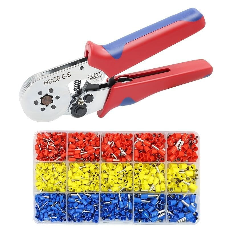 Terminal Connector Set with Square Crimping Tools, 1020pcs