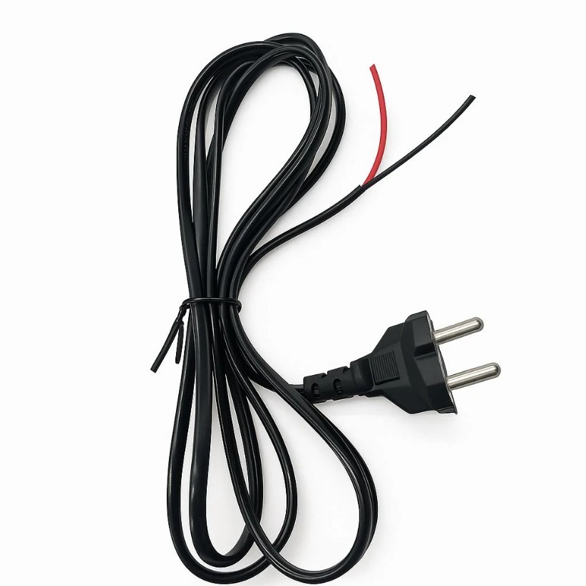 High-Quality Power Cable, Plug with Wires, 2.5A, 1.6 meter, black ...