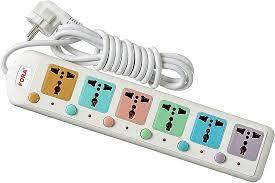 High-Quality Power Extension, 6 Sockets for Precision and Reliability