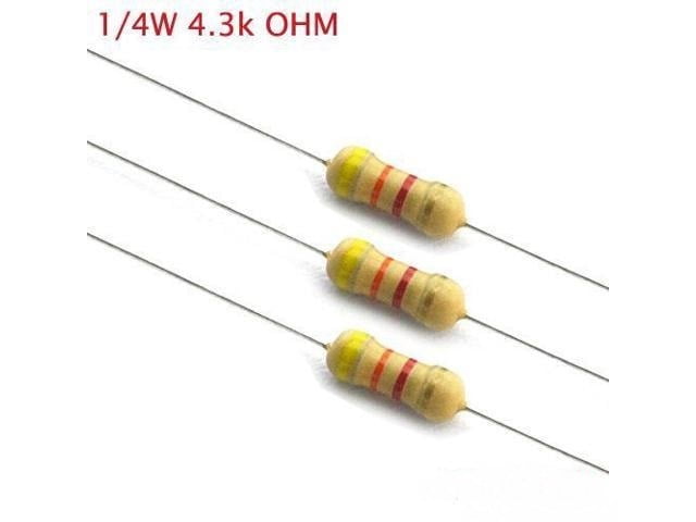 High-Quality 4.3K Ohm Resistor 1/4W for Electronic Applications