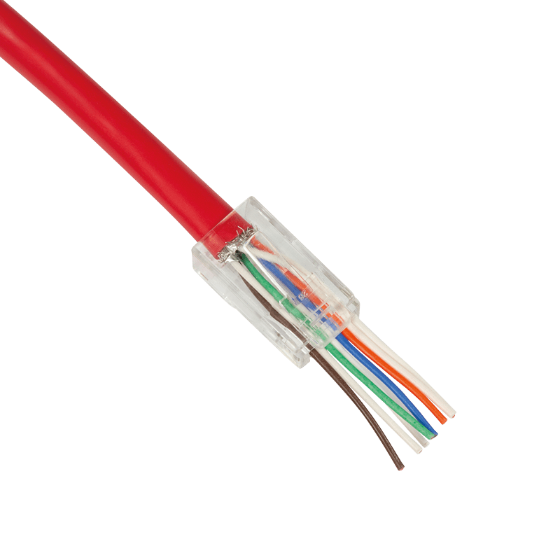 Plug; RJ45; Cat: 6; unshielded, inline splice; Layout: 8p8c; male