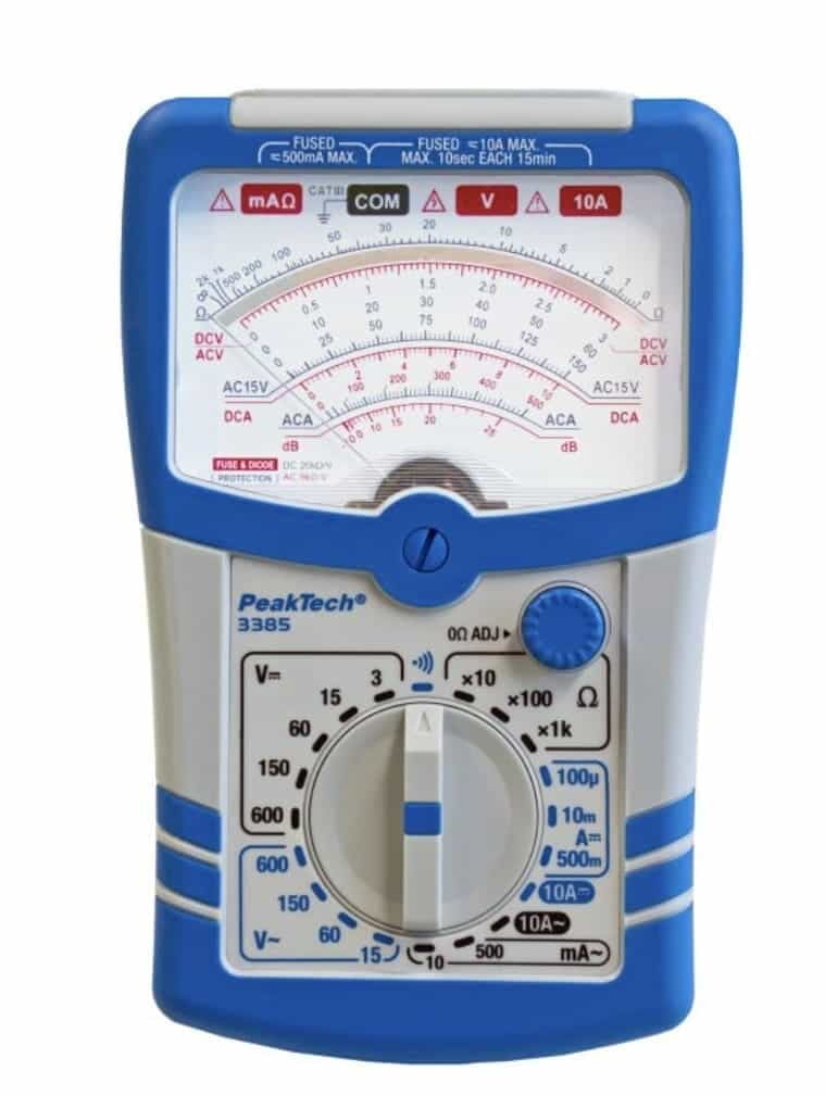 Analog Multimeter, 2.5V, 10V, 50V, 250V and 600V