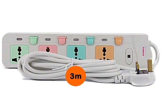 Power Extension, 6 Sockets