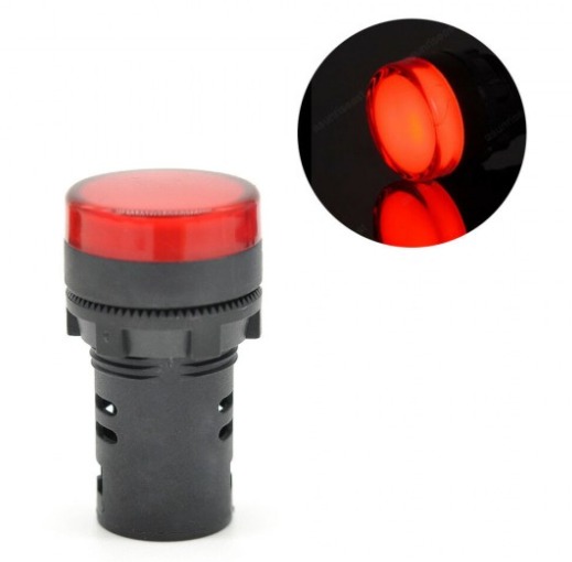 High-Quality LED Indicator Lamp (Red) 220V AC- 16mm for Electronics and ...