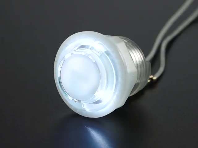 High-Quality Switch Push Button with LED, SPST, Round Button, 0.01A, 5v DC, 24mm, Clear for ...